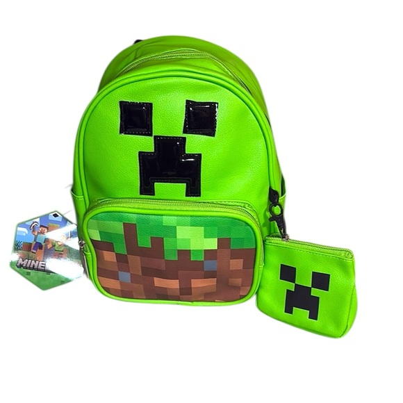 Minecraft | Accessories | Minecraft Mini Creeper Backpack W Coin Pouch ...